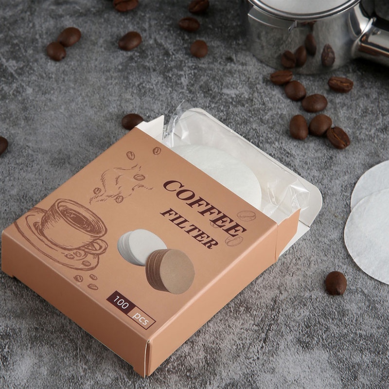 New 100pcs Coffee Filter Paper for Home Use, Handle Special Powder Bowl ...