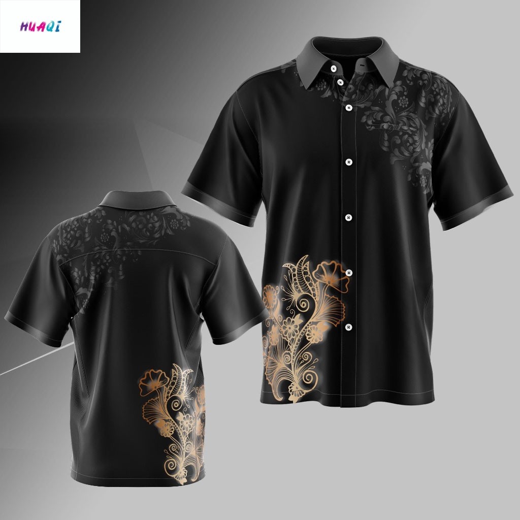 KEMEJA KORPORAT BATIK 24004A [UNK] Sublimation Corporate Polysoft Shirt ...