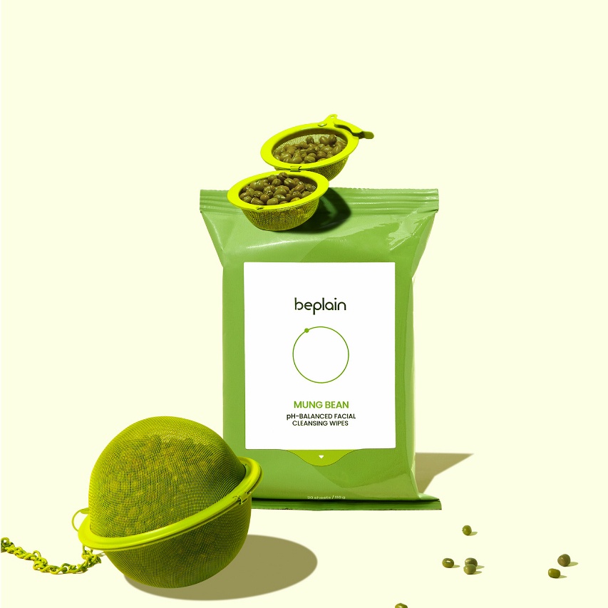 [beplain] 🇸🇬 Mung Bean PH-Balanced Cleansing Wipes 20s - Rinse Free ...