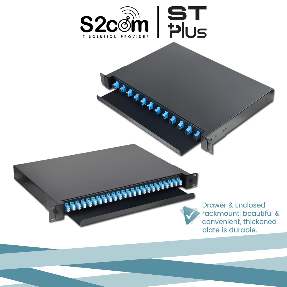 12 / 24 Port SC / LC Drawer Type Rackmount Fiber Termination Patch ...