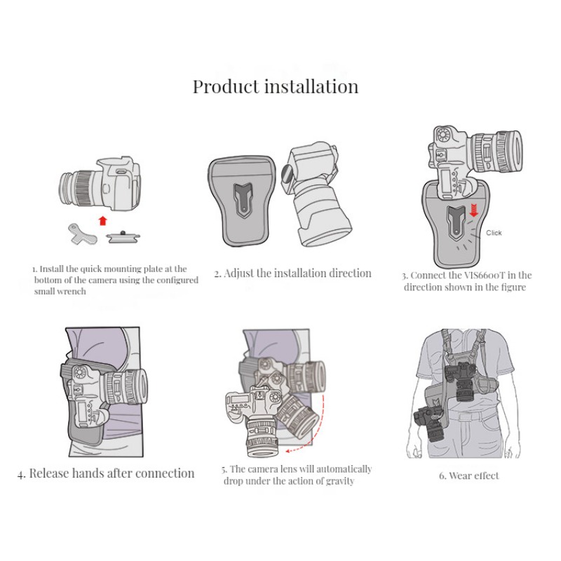 Carrier II Multi Dual 2 Camera Carrying Chest Harness System Vest Quick ...