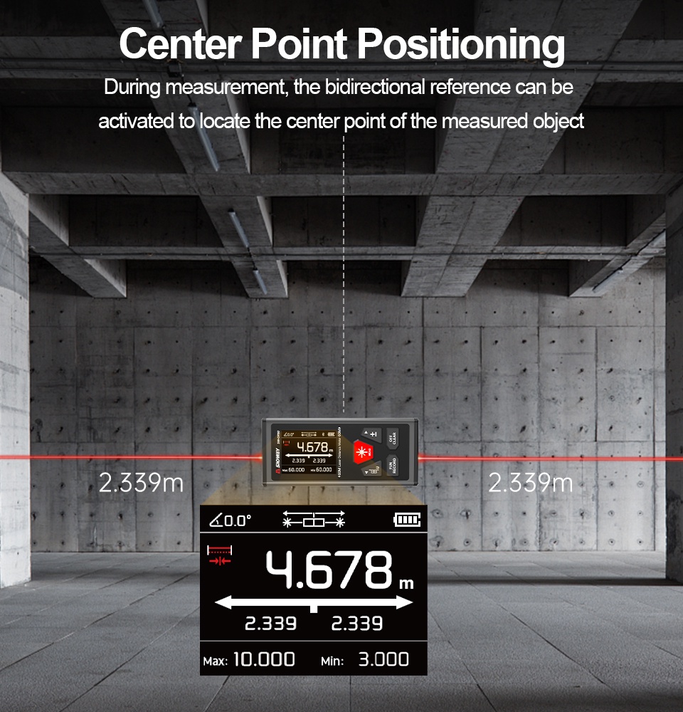 SNDWAY Dual Laser Distance Meter Bidirectional Measurement Electronic ...