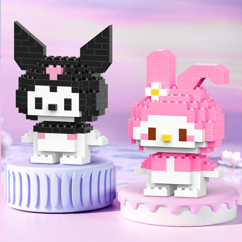 【50 Styles】DIY Mini Building Block 微颗粒积木 SpongeBob Character Pooh Bear Building Block Model Nano ...