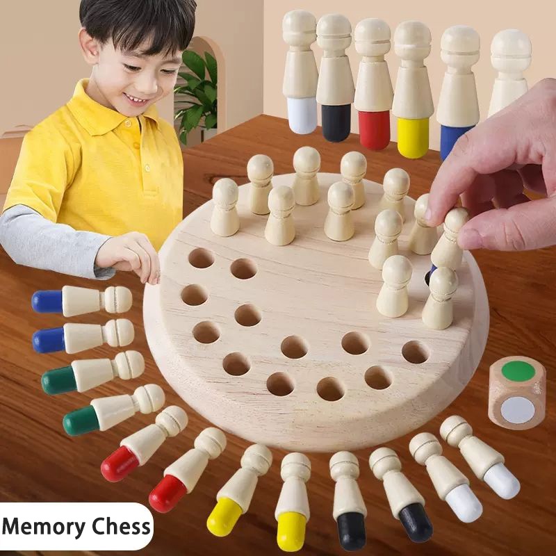 🔥Ship 24H🔥 Memory Game Memory Chess Board Game Color Memory Matching ...
