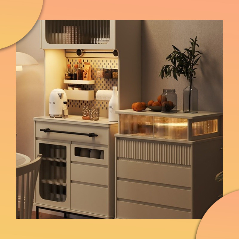 Dining Cabinet Small Unit Wall Mounted Integrated High Cabinet Storage ...