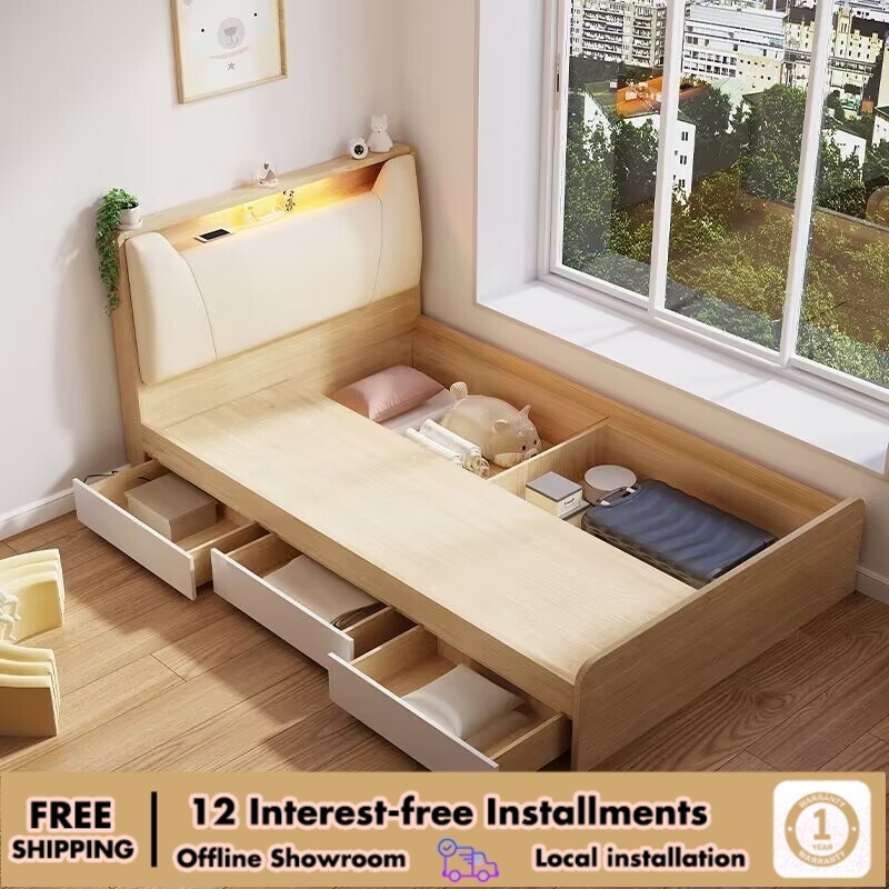 [Pre order]Storage Bed Modern And Minimalist Tatami Nordic Household ...