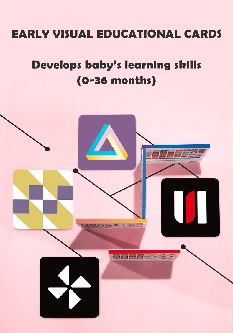 Newborn Baby Visual Stimulation Flash Cards, Double Sided 0-36m early ...