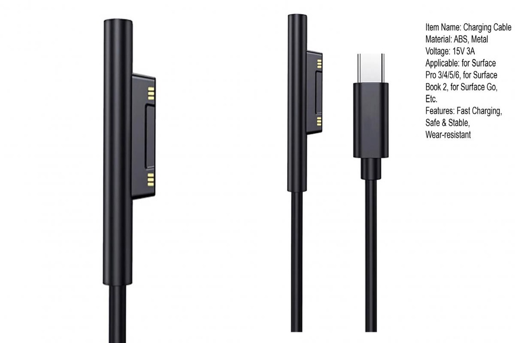 Surface Charger Pd Fast Charging Cable 15v/3a Type-c Adapter Cable for ...