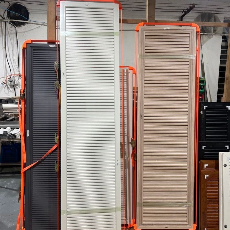 Aluminum alloy courtyard cabinet door louver door All aluminum outdoor ...