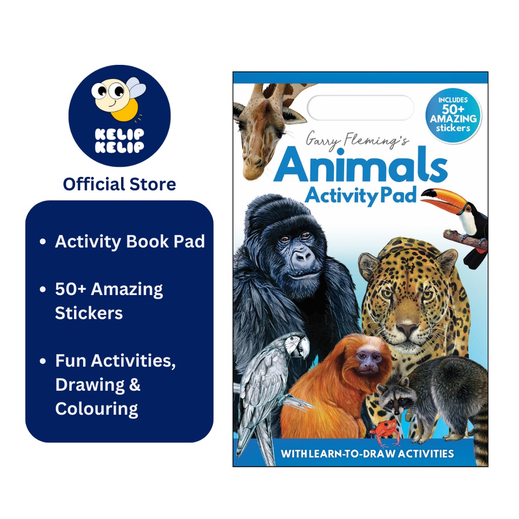 Animals Activity Book Pad For Kids To Play Fun Activities Colouring ...
