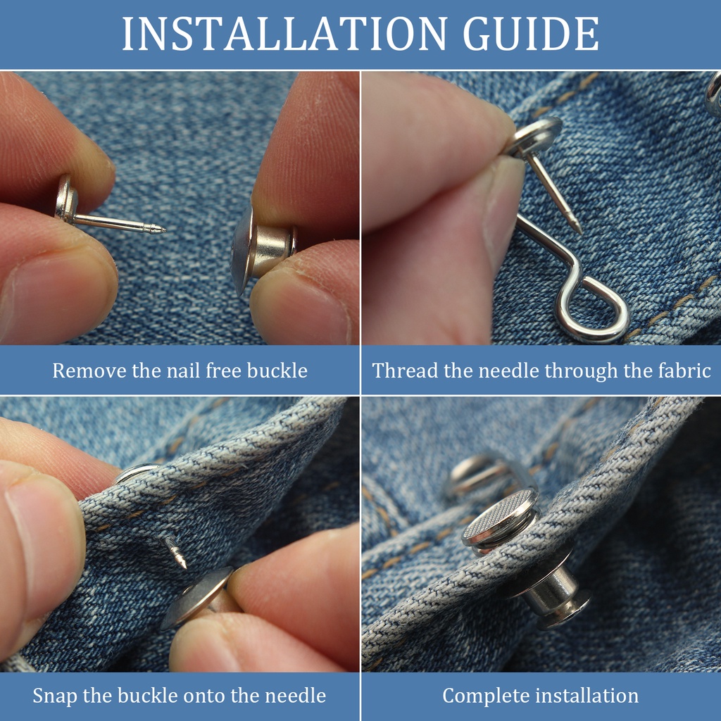 Waist Reduction Magic Clip - Adjustable Hidden Button for Pants Waist ...