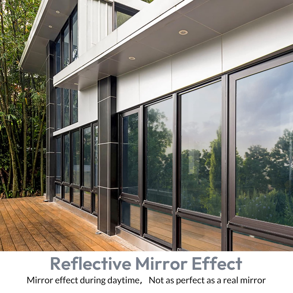 Black Silver One-Way Privacy Film for Household Sunshade Electrostatic ...