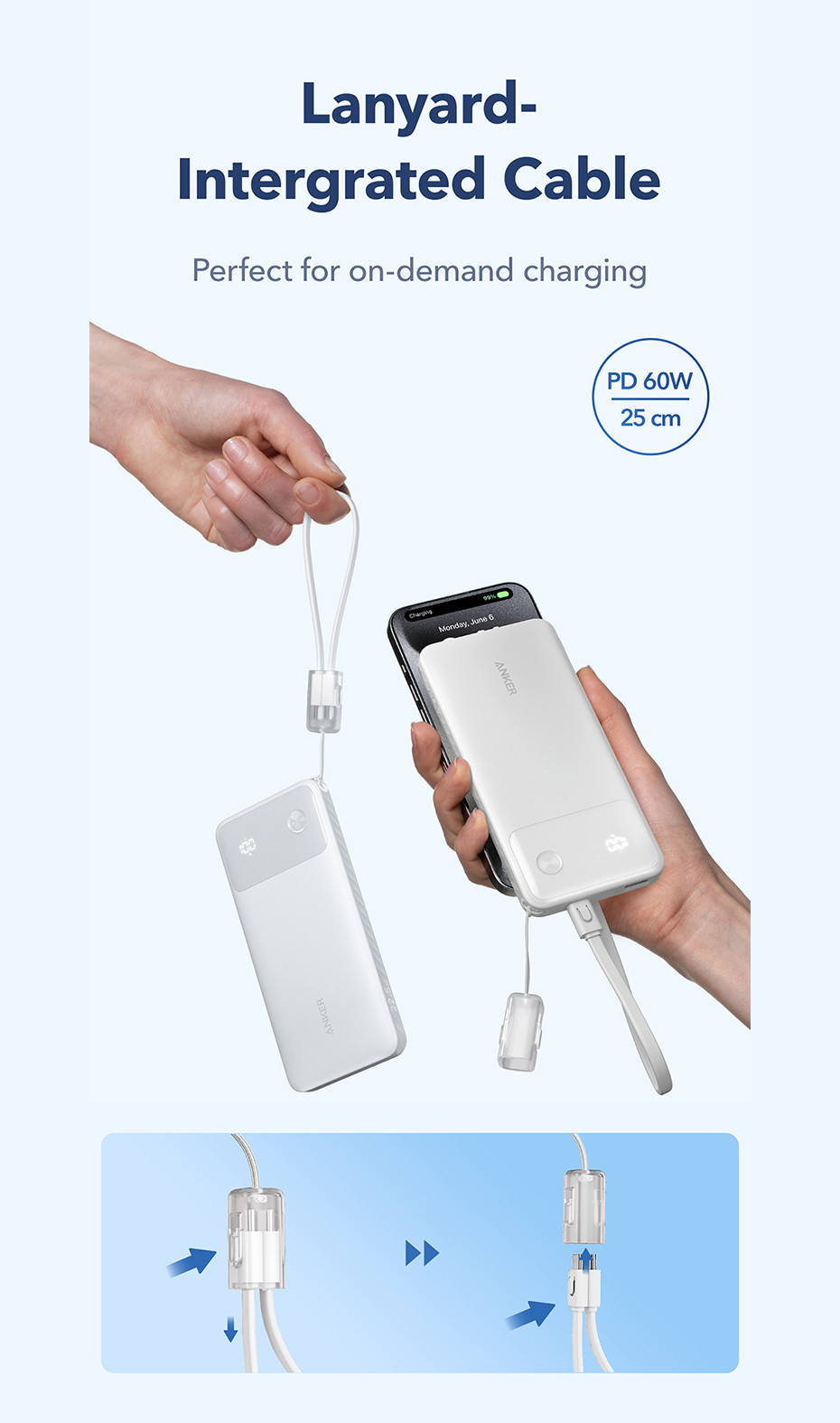 Anker Powercore Power Bank 10000mAh 22.5W Fast Charging USB C Cable ...