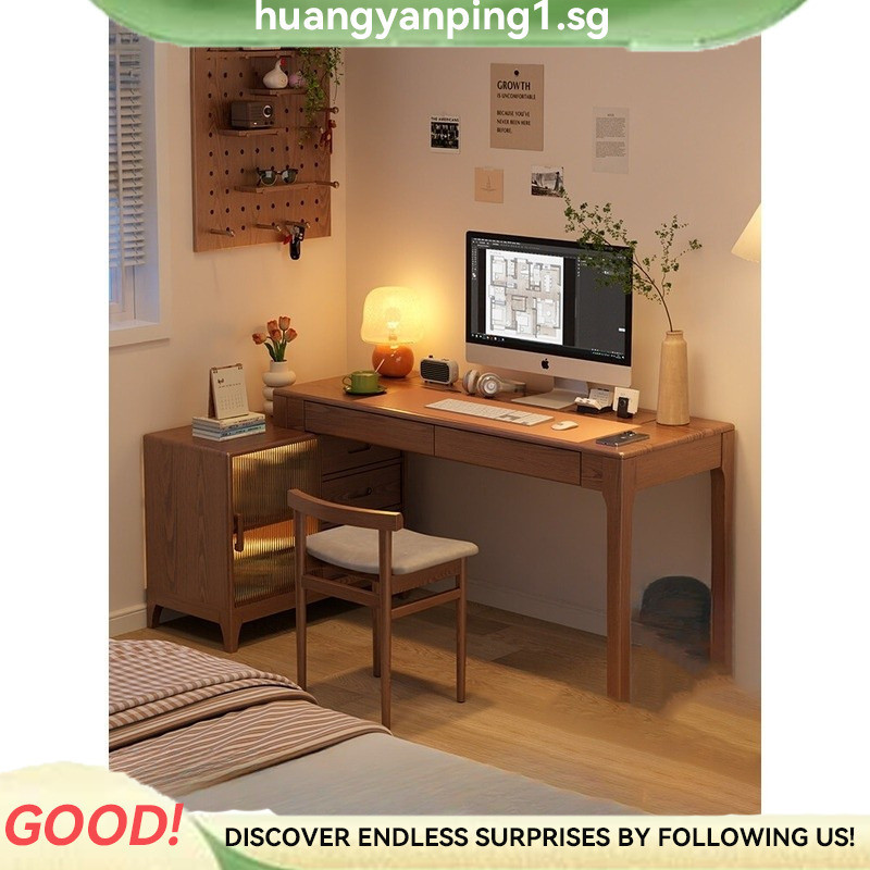 huangyanping1.sg Solid Wood Study Table Table And Chair Combination Study Desk L-Shaped Computer ...