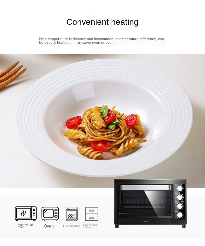 Pasta Western Cuisine Plate Ins Style Simple Thread Straw Hat Plate ...