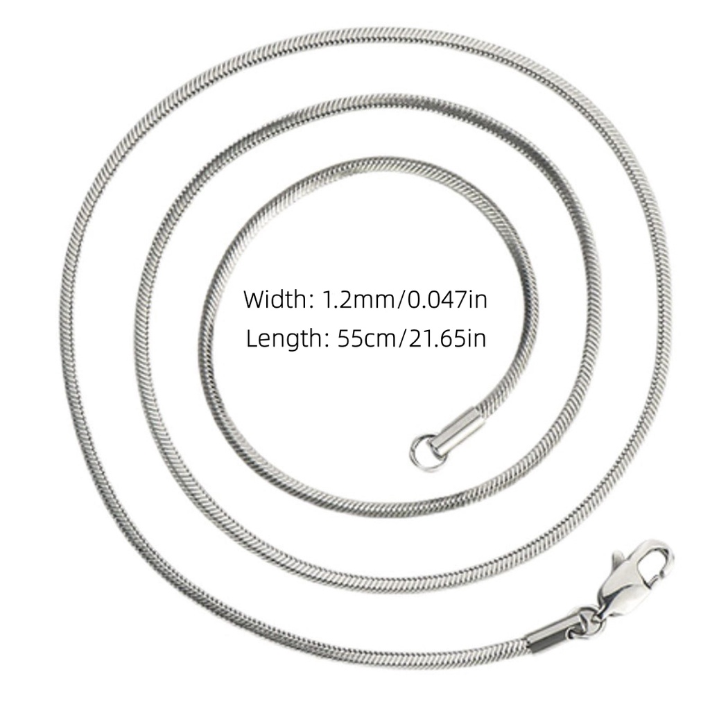 Stainless Steel Snake Chain Necklace for Men Trendy Durable Everyday ...