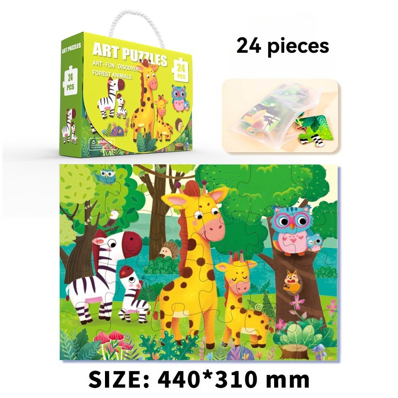 Kids Puzzle Toy 24/48 PCS Educational Jigsaw with Gift Box for ...