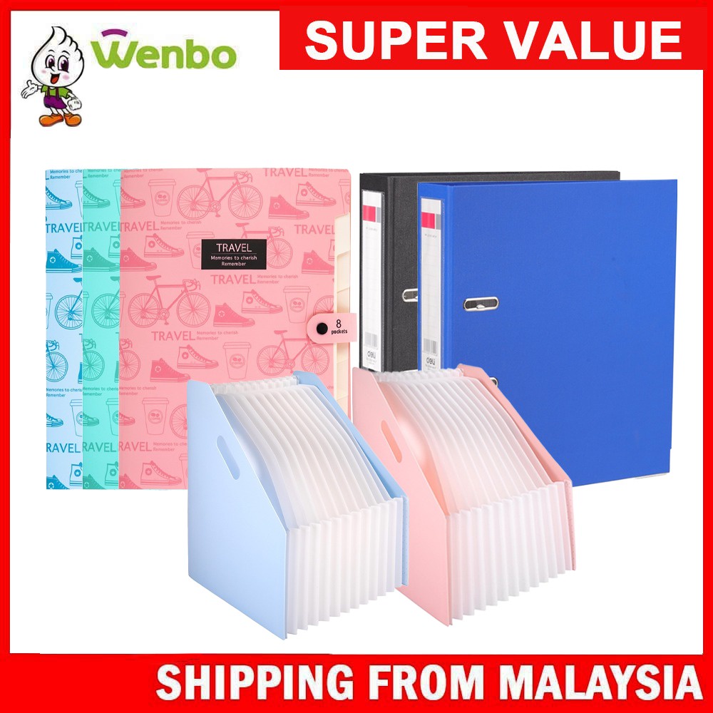 Wenbo Deli File Storage Office File Folder Adjustable Folders A4 Size ...