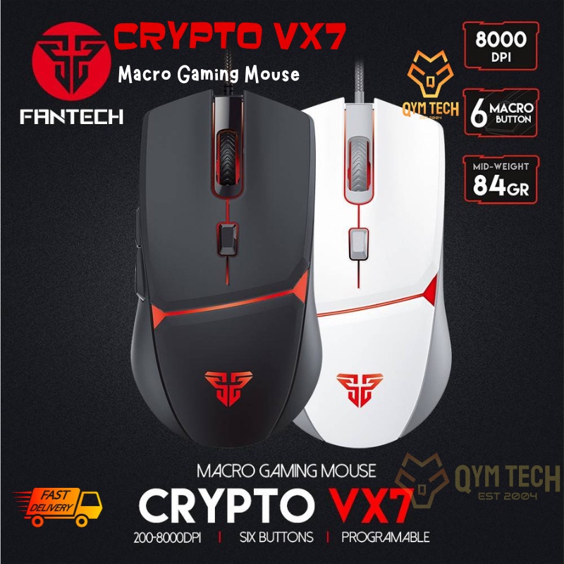 Fantech VX7 Crypto 6D Light Weight Macro Programmable Gaming Mouse ...