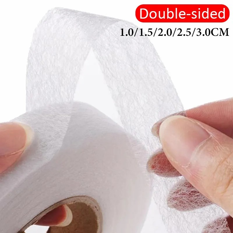 60M Double-sided Iron-On Fabric Fusing Tape / 1.0/1.5/2.0/2.5/3.0cm ...