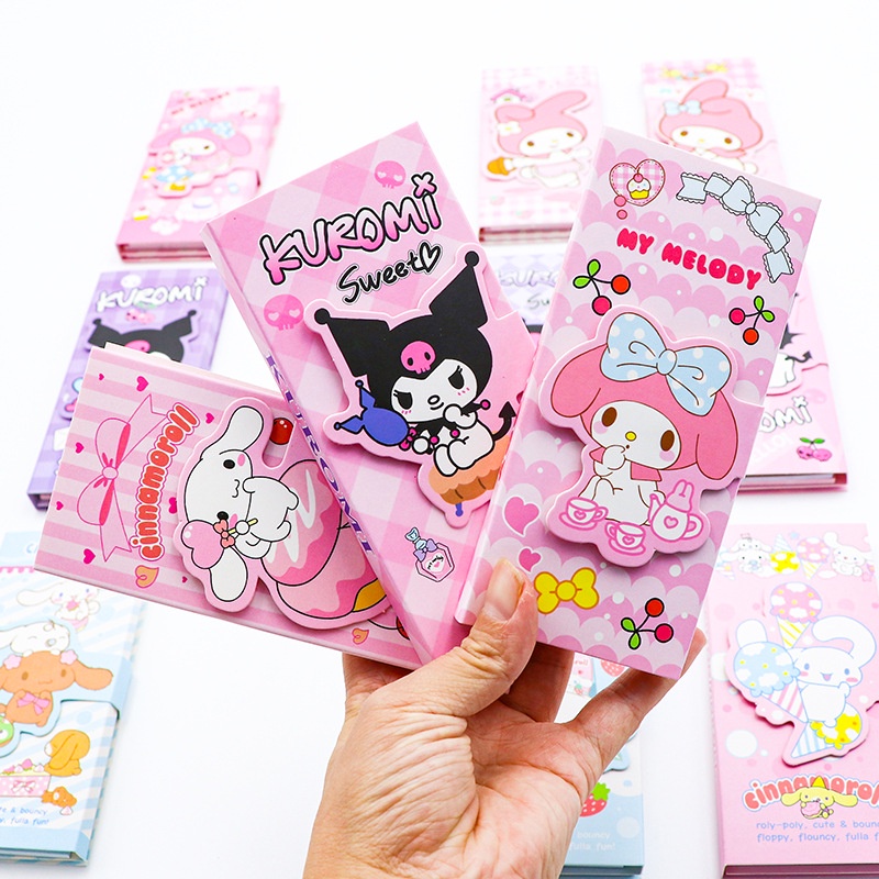 Japanese Korean Sanrio Tri Fold Magnet Hand Ledger Note Pad Message ...