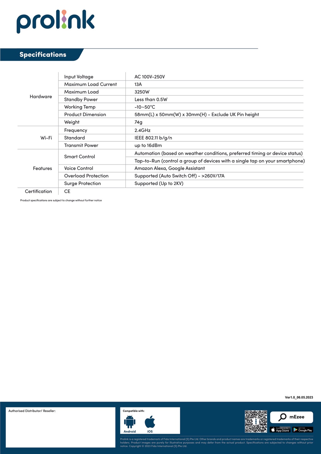 [Upgraded Features] Prolink mini WiFi Smart Plug Socket with Energy ...