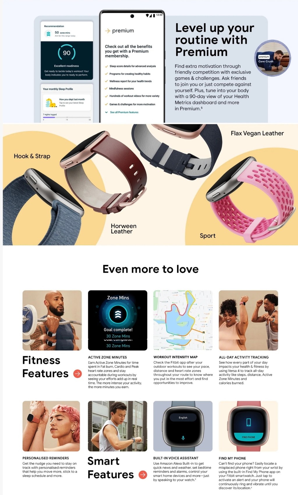 (SAME DAY DELIVERY) Fitbit Versa 4 - Lightweight Fitness Watch, Daily ...