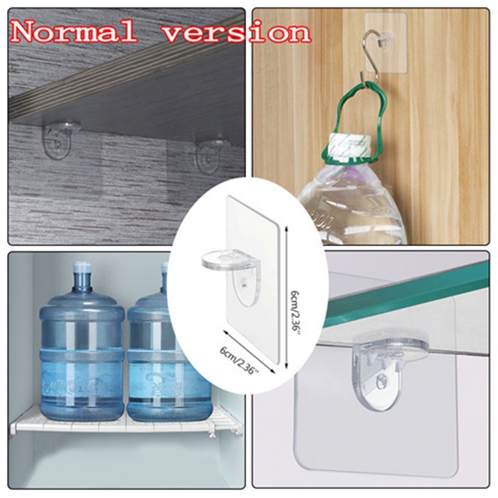 FEELING🔥隔板托 Upgraded Shelf Support Adhesive Wall Hooks Screw Clapboard ...
