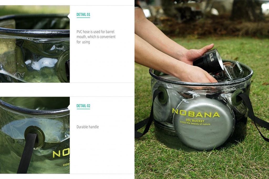 yuanzhen Ultralight Collapsible Bucket for Fishing Rust Resistant Water ...