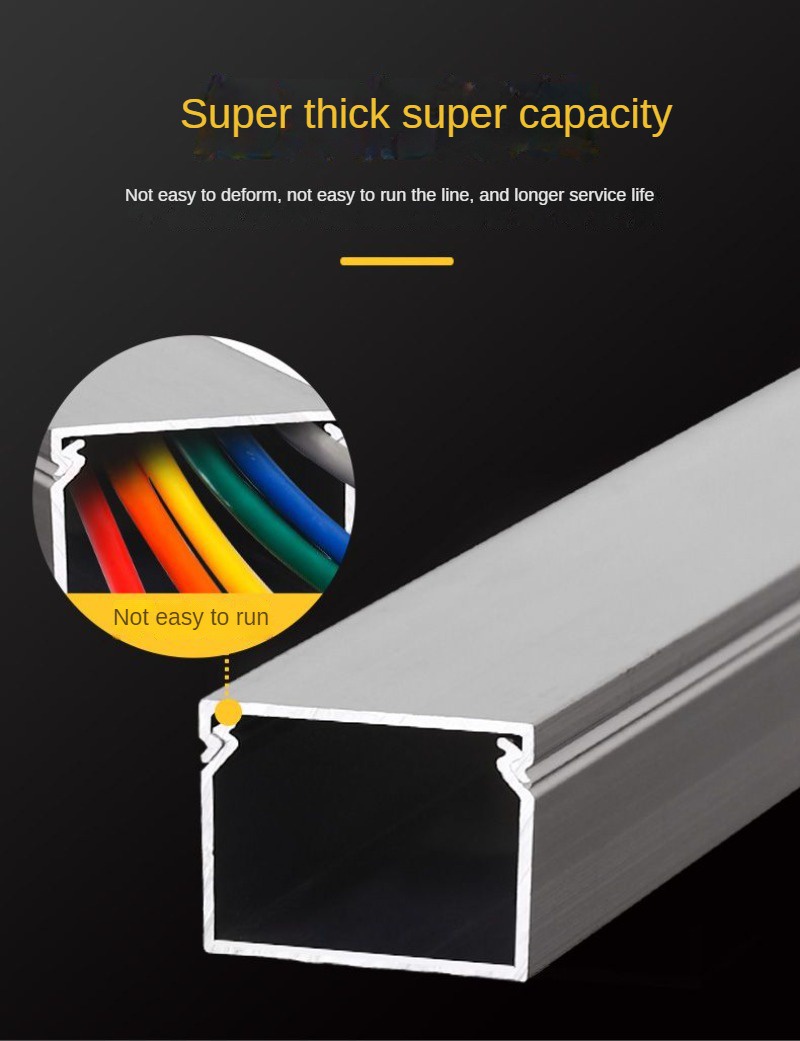 Aluminum Alloy Trunking Square Open-Mounted Trunking U-Shaped Wire ...