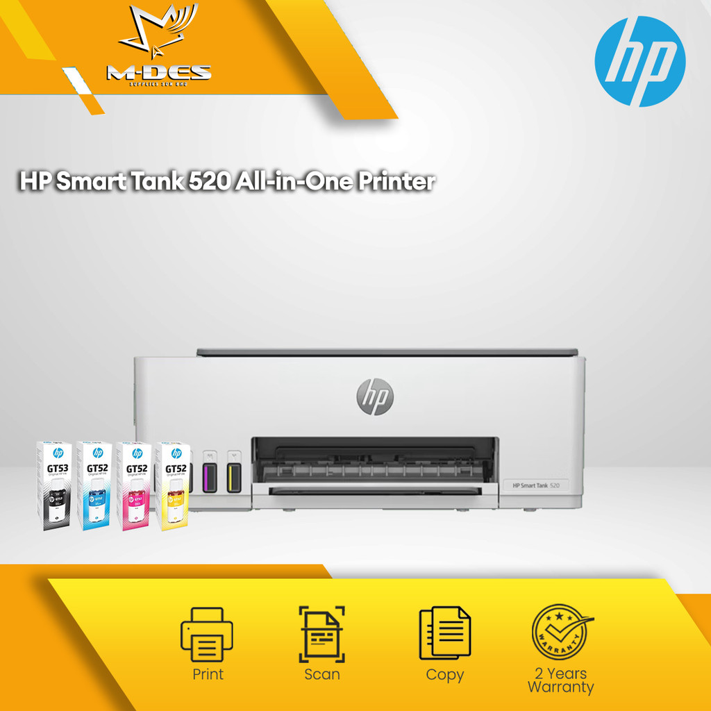 HP Smart Tank 520 All In One A4 Ink Tank Color Printer / Print Scan ...