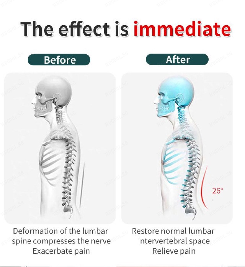 🎈HOT🎈 Waist Back Support Belts Waist Trainer Compression Springs Spine ...