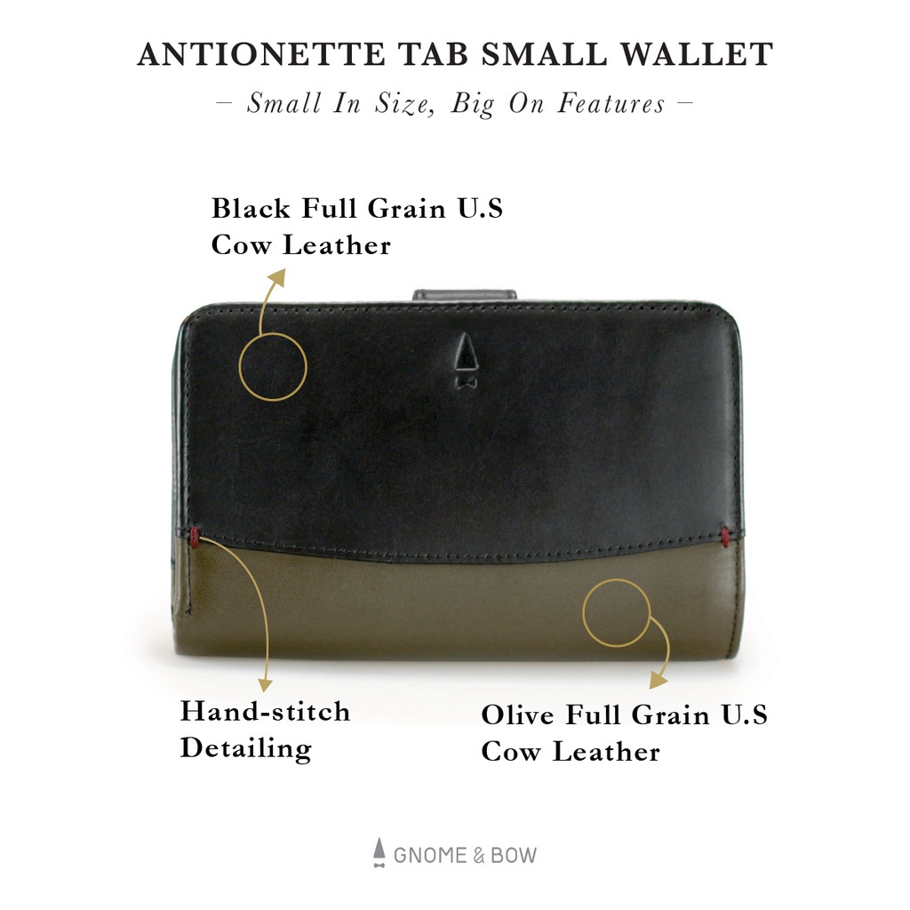 GNOME & BOW Musketeer 2-Tone Zip Coin Pouch Small Bifold Wallet Women ...