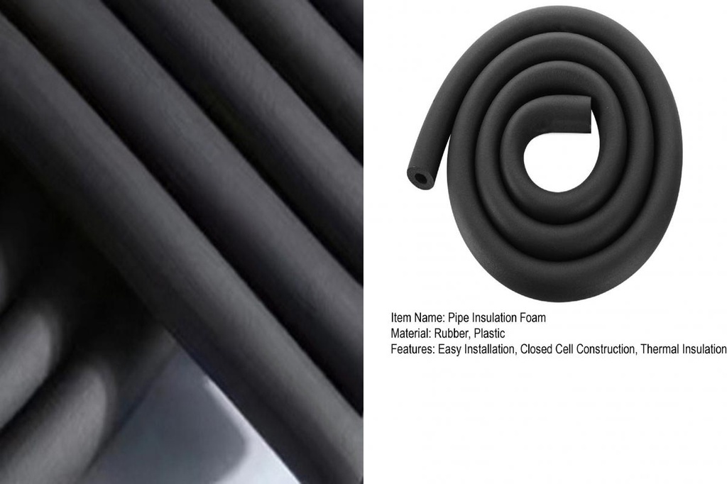 canaan| Tubing Black Pipe Cover Thermal Insulation Foam Pipe Outdoor ...