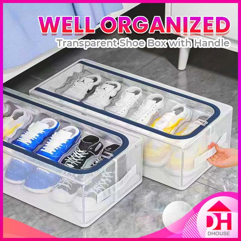 PVC Foldable Steel Frame Shoes Box Waterproof Stackable Shoe Sorting ...