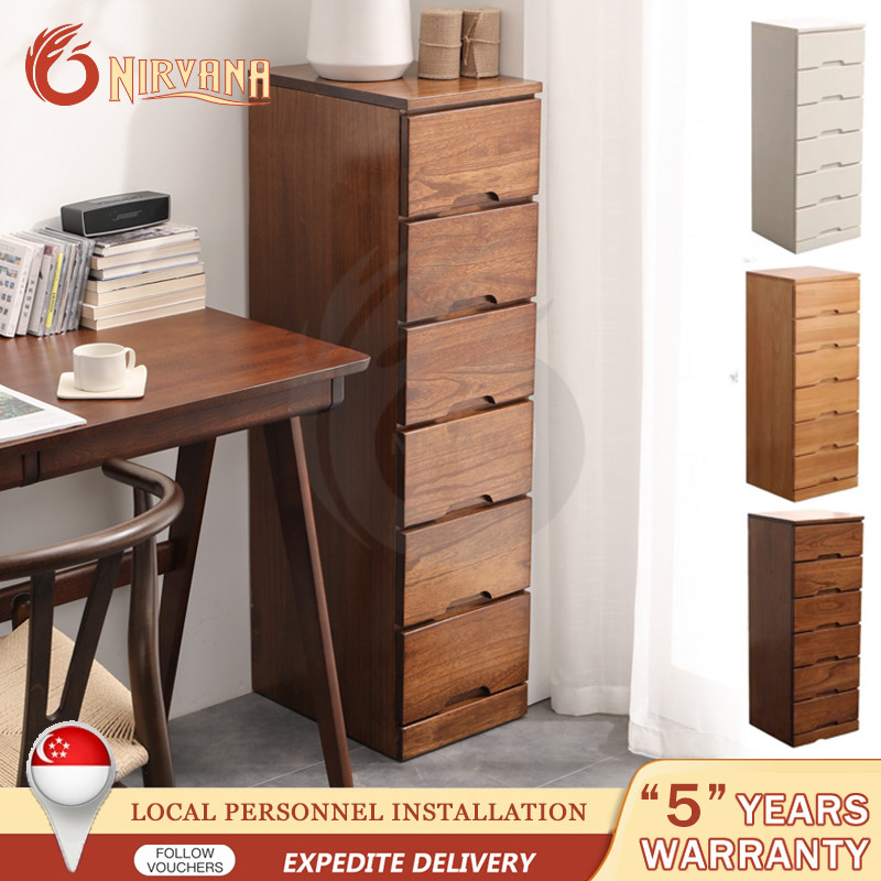 NIR Cabinet Storage Simple Solid Wood Chest Drawer Cabinet Modern ...