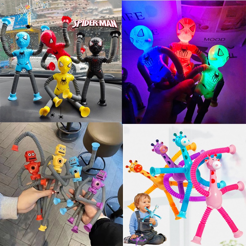 Child Suction Cup Toy Pop Stretch Tubes Stress Relief Toddlers ...