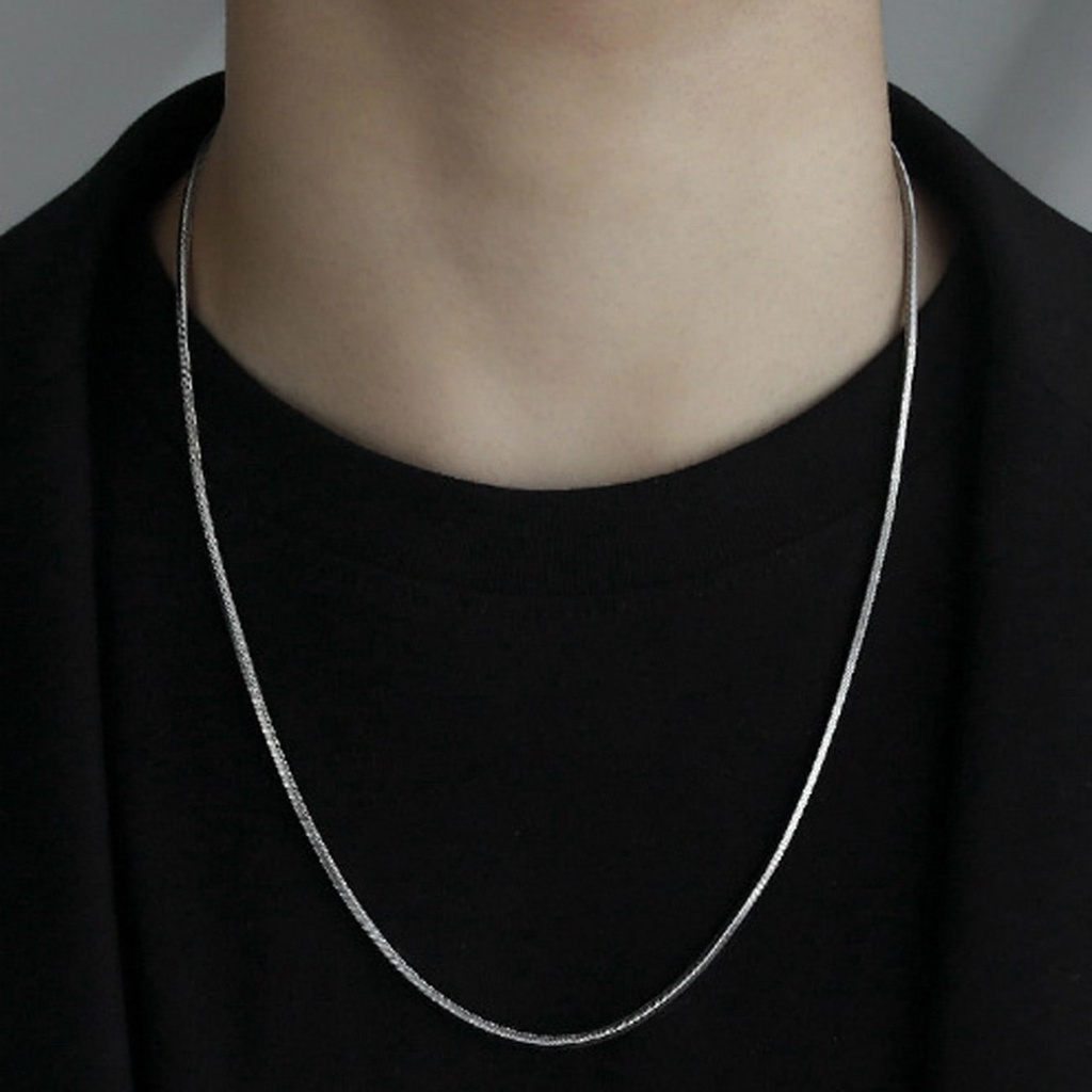 Stainless Steel Snake Chain Necklace for Men Trendy Durable Everyday ...