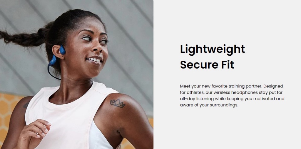 SHOKZ OpenRun Mini (AfterSHOKZ Aeropex Mini) -Bone Conduction Open-Ear ...