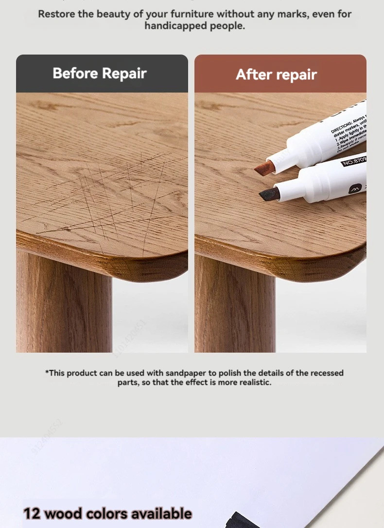 Furniture Markers Touch Up Wood Stain Touch-Up Marker Wood Furniture ...