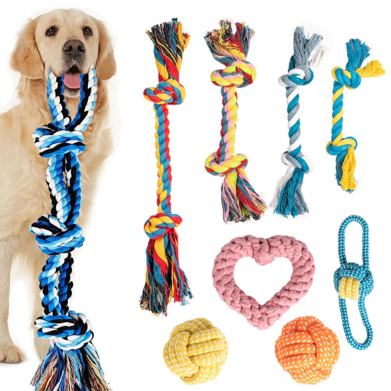 Dog Toys Rope Toy for Medium Large Dogs Knot Molar Bite Rope Dog Toy ...
