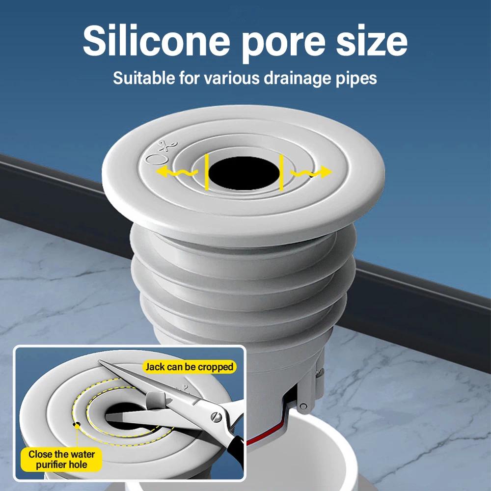 Silicone Drains Sewer Pipe Sealing Ring Water Plug Floor Drain Anti ...