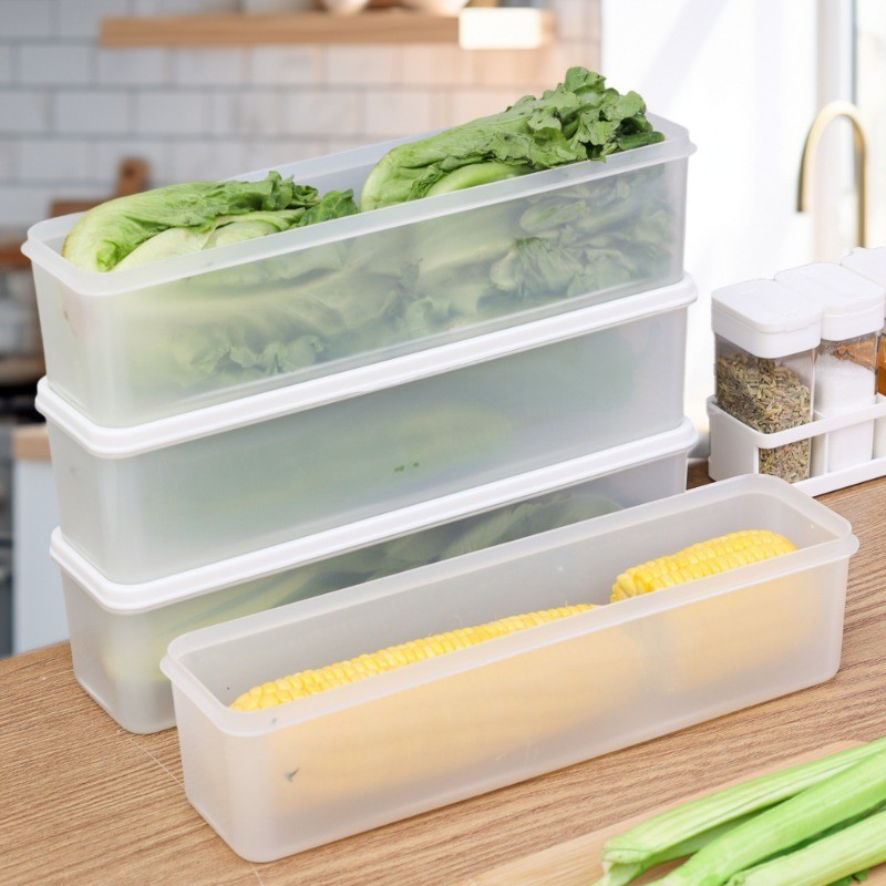 [New]Long Strip Refrigerator Fresh-keeping Box - Airtight Rectangular ...
