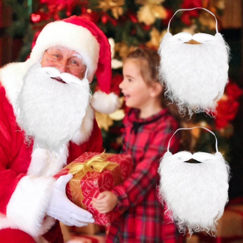 [ Featured ] Funny Santa Claus Beard Hat / Santa Claus Beard Wig Set ...