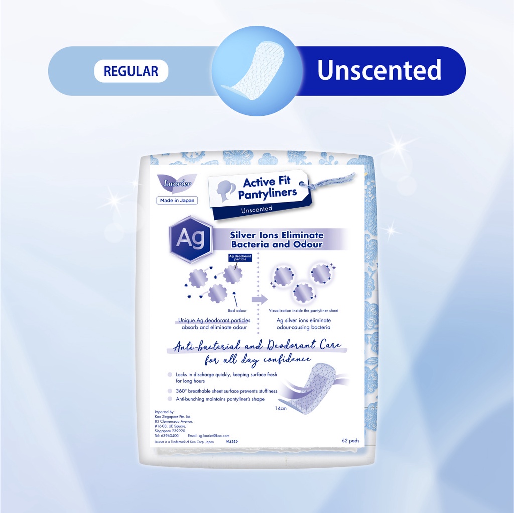 Laurier Made in Japan Pantyliner - Anti-Bac (Bundle of 4) | Shopee ...