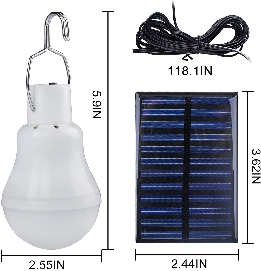 7W Solar Light Waterproof USB Charged Hanging Emergency Sunlight ...