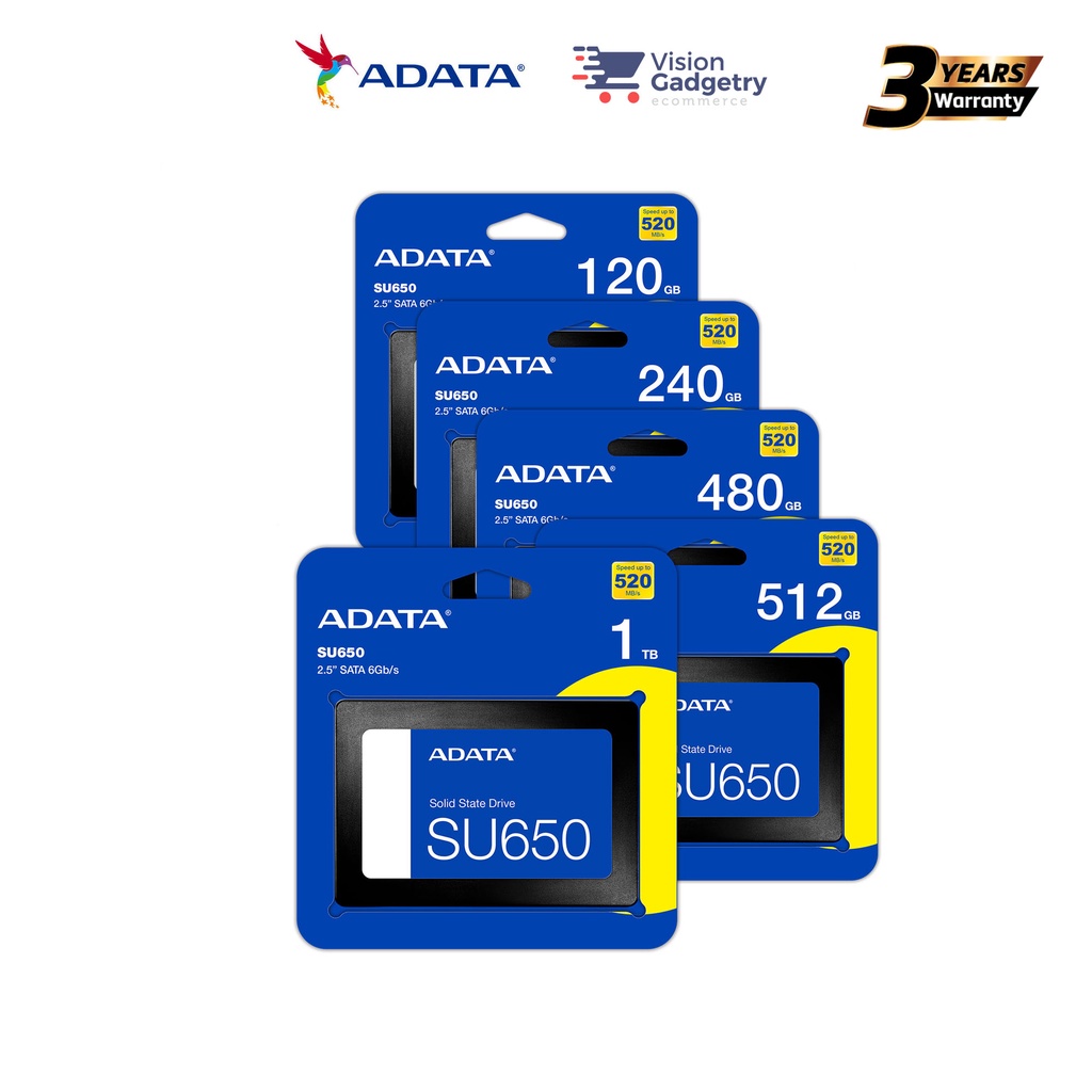 ADATA Ultimate Solid State Drive SSD 2.5" SATA Storage SU630 SU650 ...