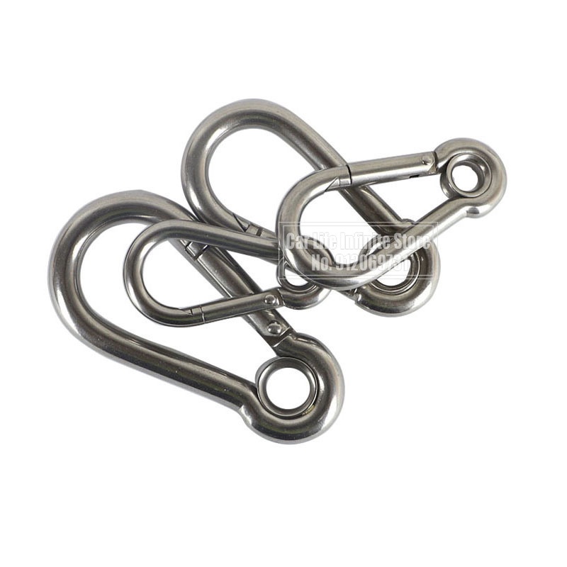 304 / 316 Stainless Steel Heavy Duty Carabiner Clip Spring Snap Hook ...