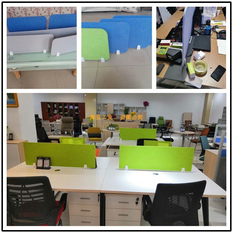 Customized Office Table Dam-Board-Station Sound-Absorbing Screen Table ...