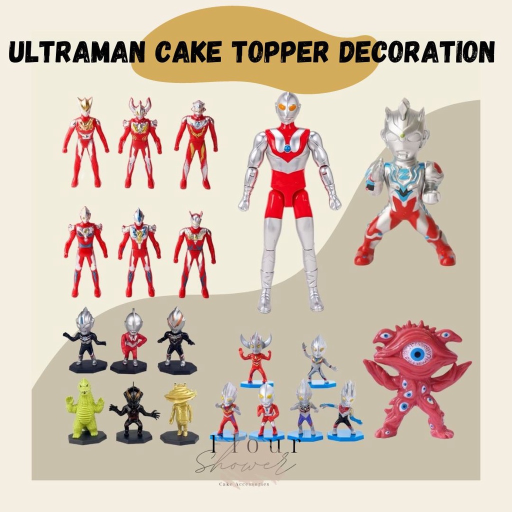 Ultraman Figurine Cake Topper Decoration | Ultraman Dinosaur Kek Hiasan ...